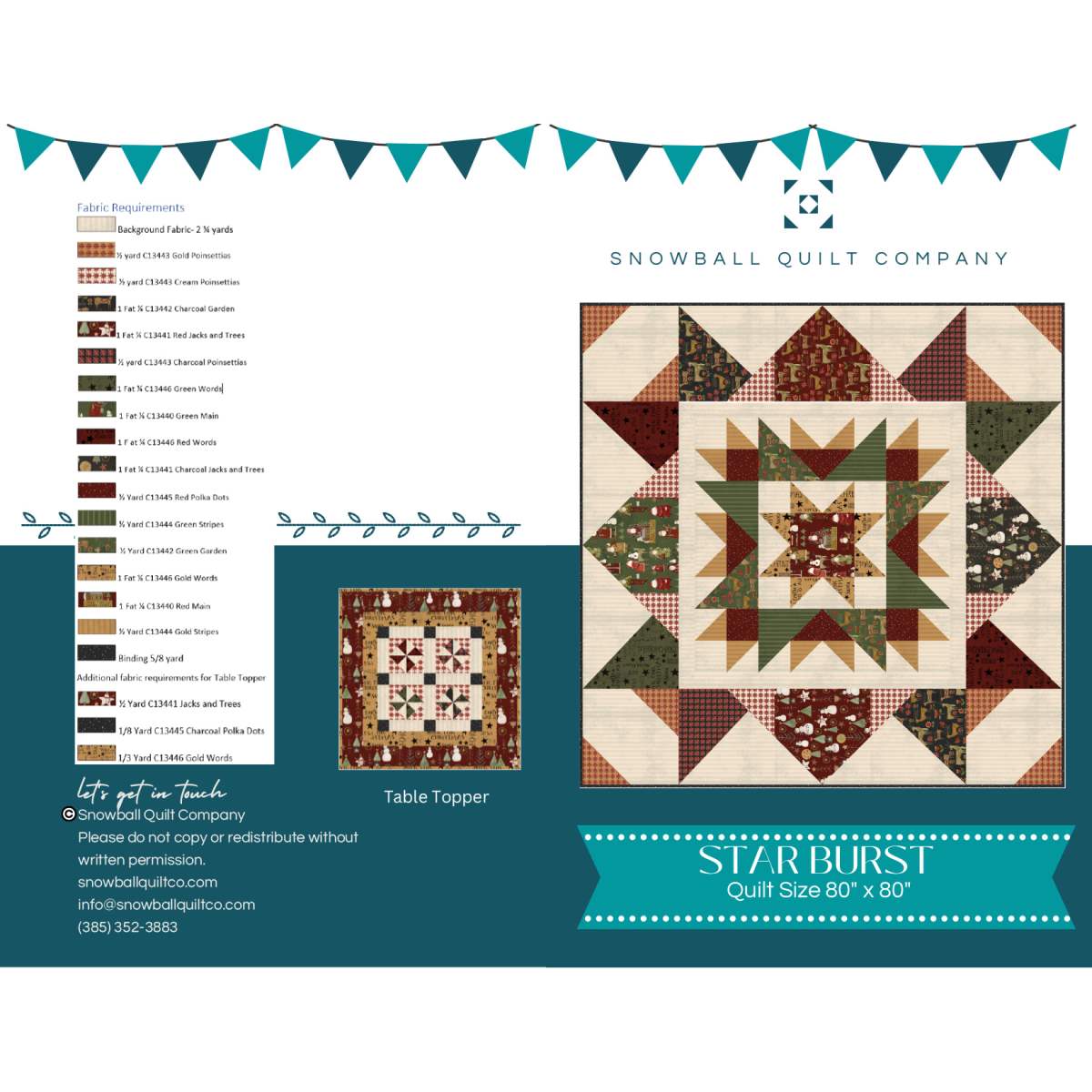 Nordic Snow Quilt Kit With Gingham Foundry Fabric By Riley Blake